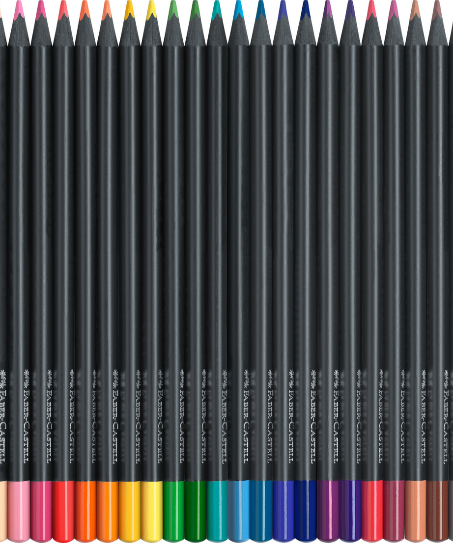 Creioane colorate set 24 culori Black Edition Faber-Castell – Acuarella